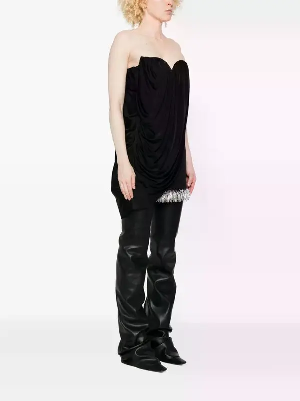 Giuseppe Di Morabito Draped Strapless Top - Black