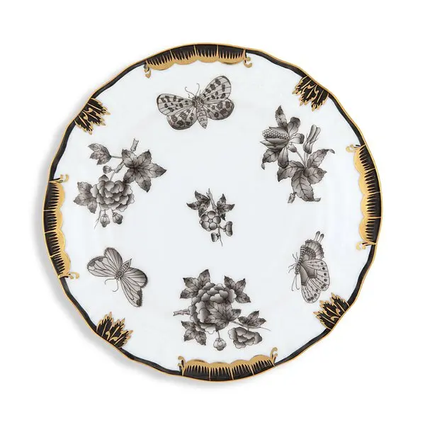 HEREND Butterfly Bread And Butter Plate