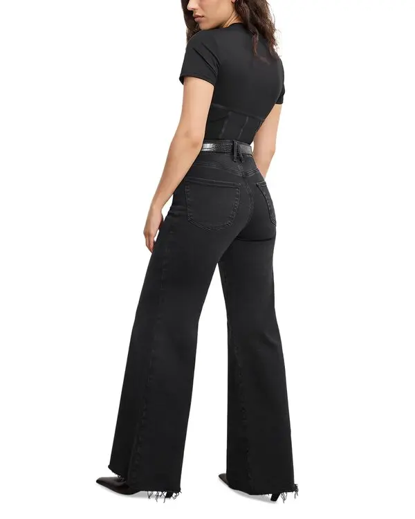Good American Soft Tech Good Petite Palazzo Jeans