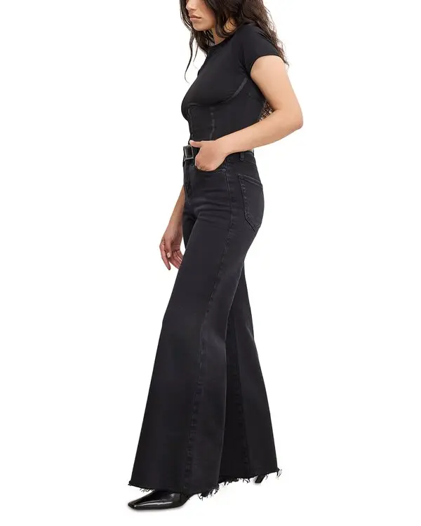 Good American Soft Tech Good Petite Palazzo Jeans