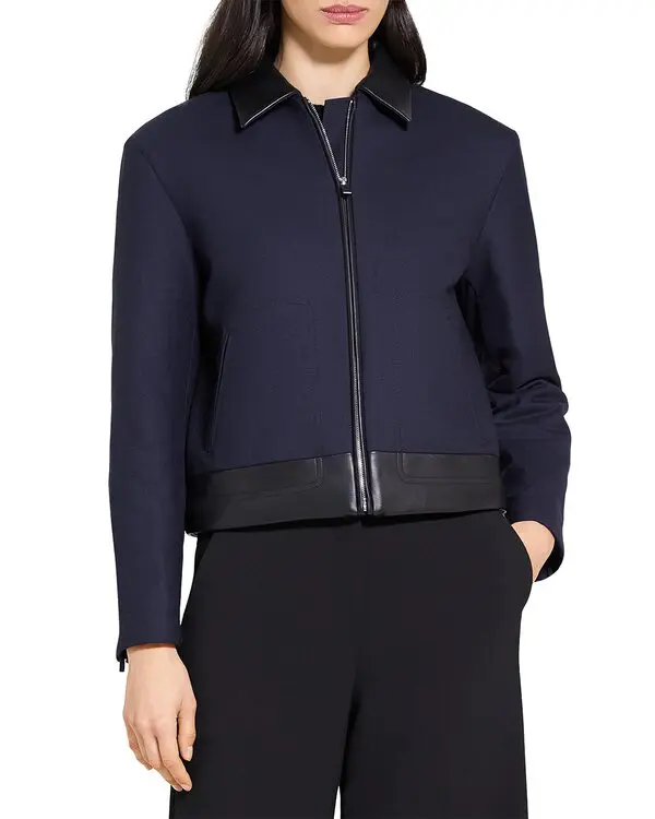 Theory Wool-blend Zip-up Jacket