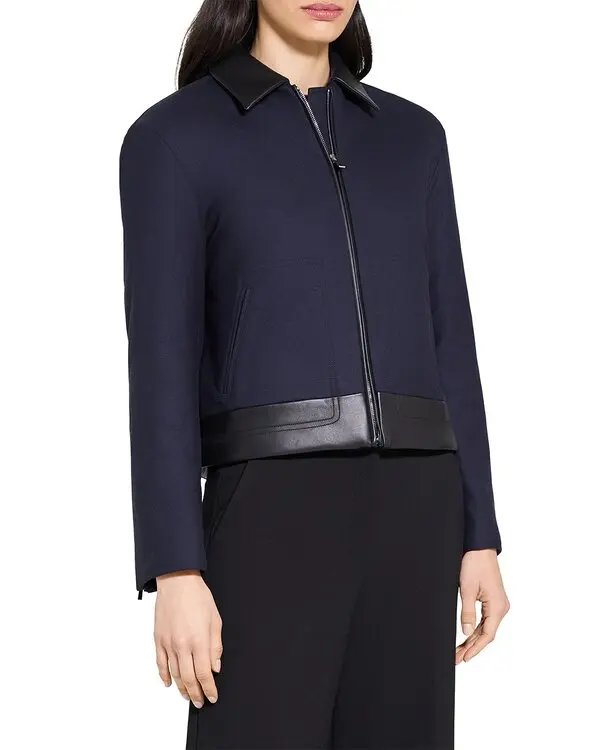 Theory Wool-blend Zip-up Jacket