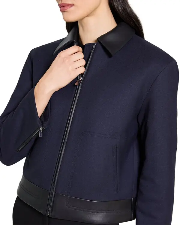 Theory Wool-blend Zip-up Jacket