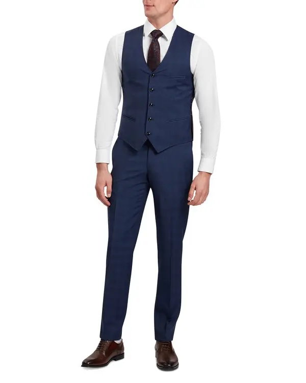 Ted Baker London Troy Check Wool Modern Fit Suit Vest