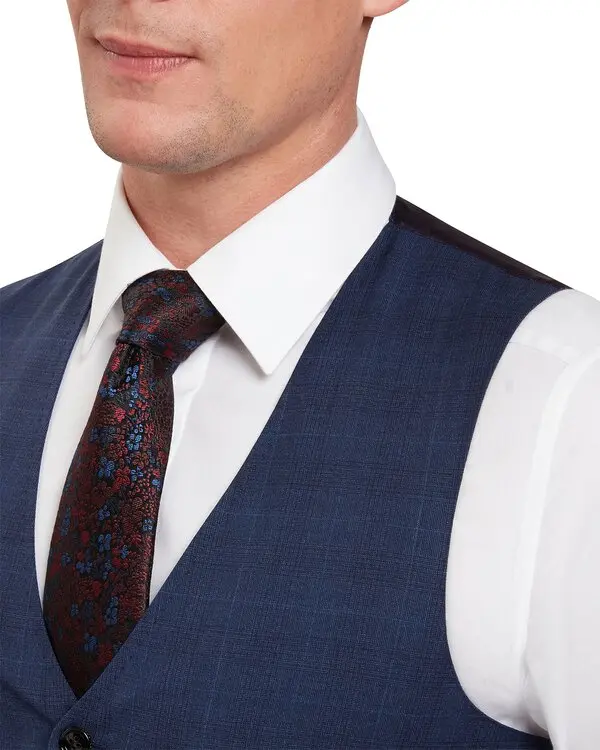 Ted Baker London Troy Check Wool Modern Fit Suit Vest