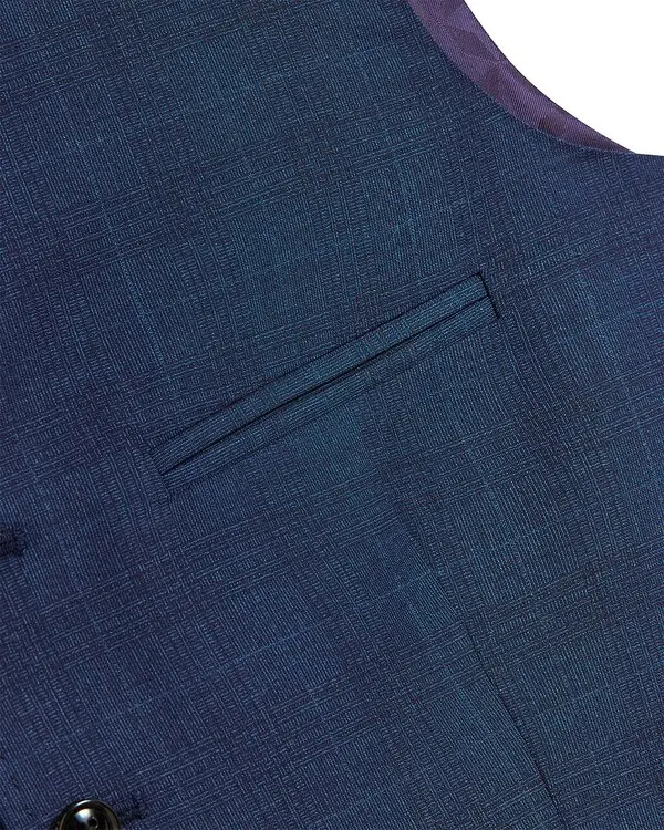 Ted Baker London Troy Check Wool Modern Fit Suit Vest