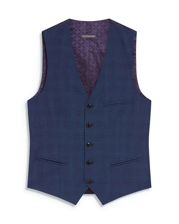 Ted Baker London Troy Check Wool Modern Fit Suit Vest