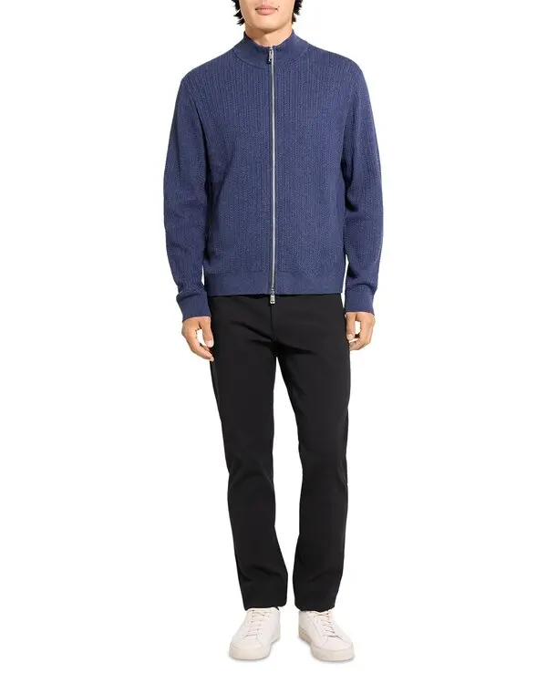 Theory Walton Textured Sweater Jacket - Light Baltic Melange