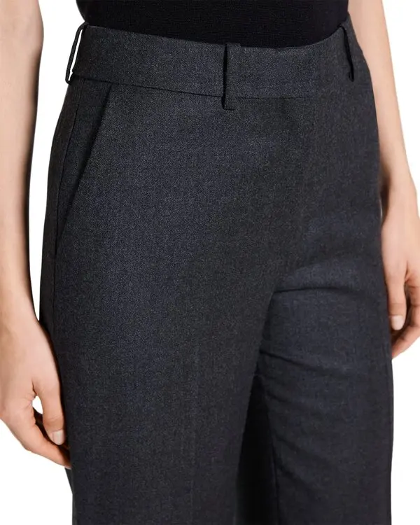 Theory Classic Wide Leg Trousers - New Charcoal Melange