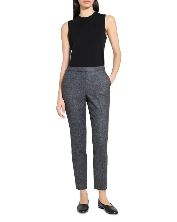 Theory Treeca Pull-on Marle Wool Pants