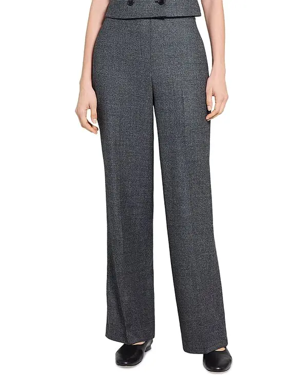 Theory Wool Wide-leg Pull-on Pants