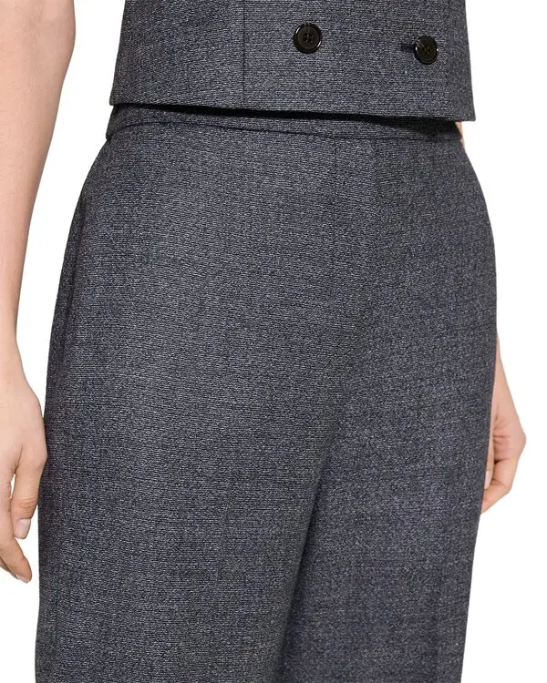 Theory Wool Wide-leg Pull-on Pants