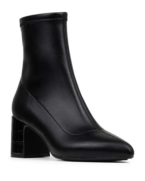 DONALD PLINER Tomos Leather Mid Heel Booties