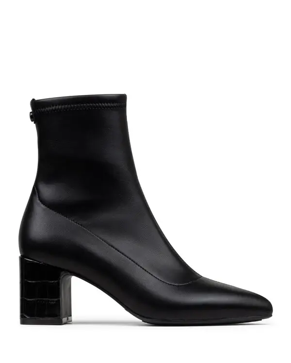 DONALD PLINER Tomos Leather Mid Heel Booties