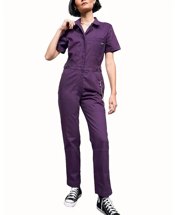 WILDFANG High Waisted Coverall - Plum