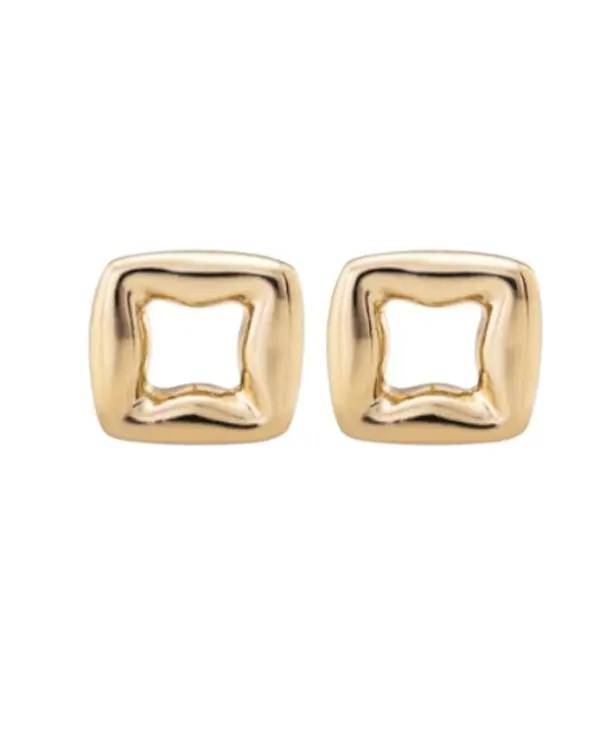 UNODE50 Small Link Drop Earrings - Gold