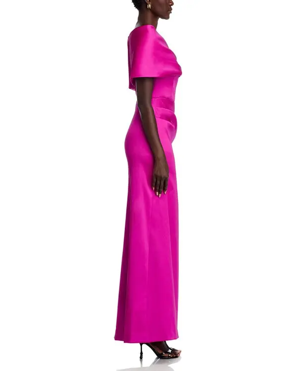 Rickie Freeman For Teri Jon Mikado Asymmetric Gown