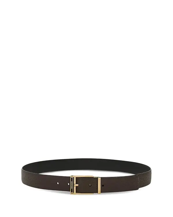 FERRAGAMO Double Adjustable Reversible Belt - T.moro
