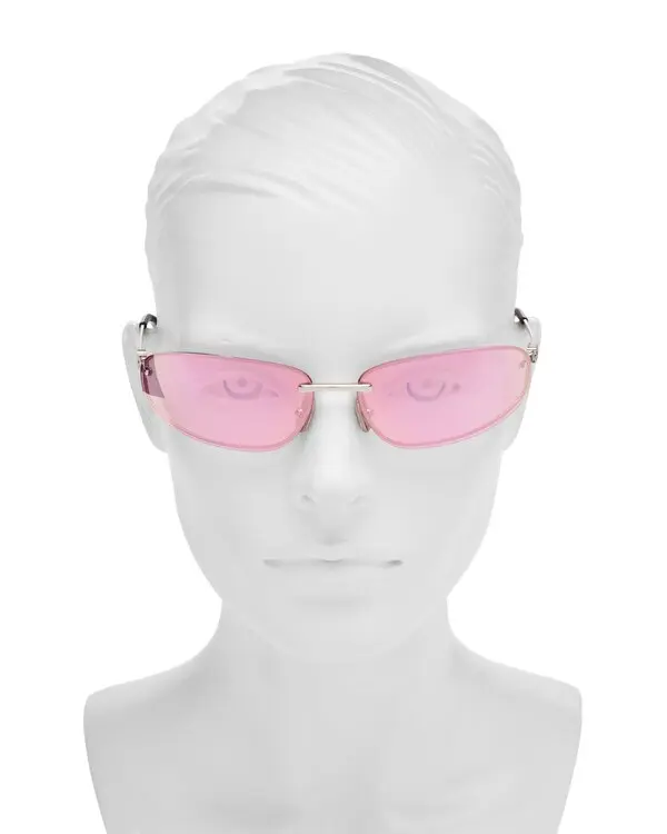 Miu Miu Rimless Oval Sunglasses, 69mm