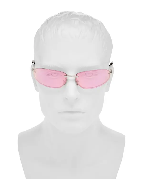 Miu Miu Rimless Oval Sunglasses, 69mm