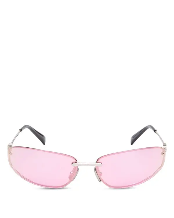 Miu Miu Rimless Oval Sunglasses, 69mm
