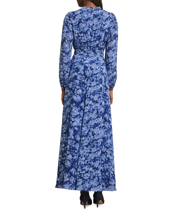 HOBBS LONDON Printed Maxi Dress - Blue Multi