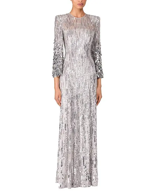 Jenny Packham Nymph Sequin Gown - Ammonite