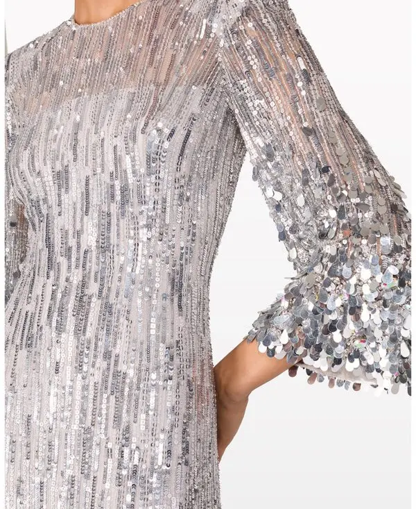 Jenny Packham Nymph Sequin Gown - Ammonite