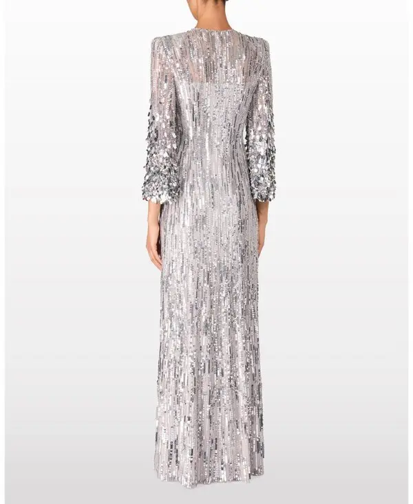Jenny Packham Nymph Sequin Gown - Ammonite