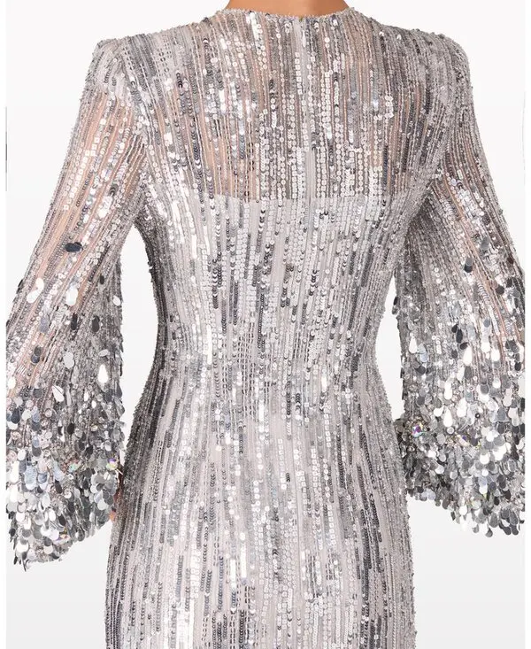 Jenny Packham Nymph Sequin Gown - Ammonite