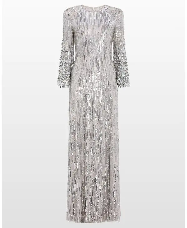 Jenny Packham Nymph Sequin Gown - Ammonite
