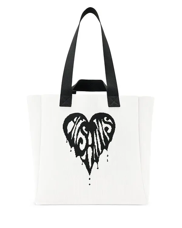 ALLSAINTS Izzy Heart Large Tote - White