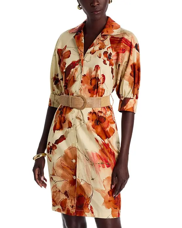 Donna Karan New York Floral Print Shirtdress