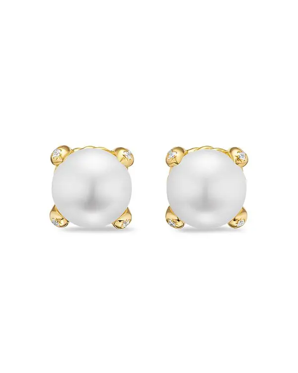 David Yurman Classics Stud Earrings - Pearl/gold