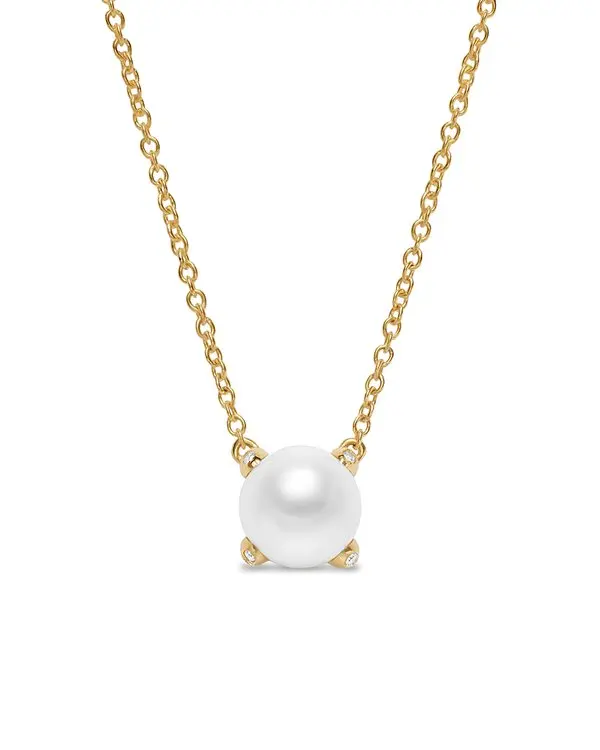 David Yurman Pearl And Diamond Necklace - Gold