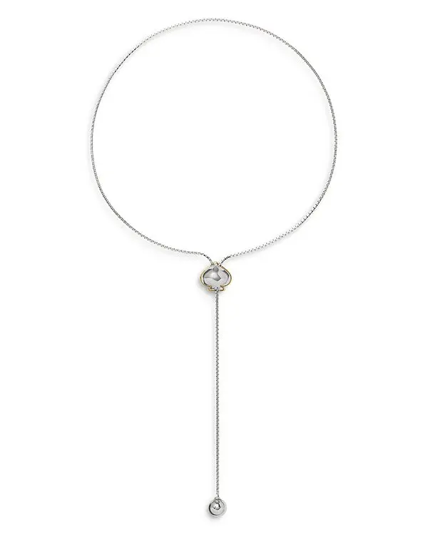 Kate Spade New York Sculpted Spade Lariat Necklace - Two Tone