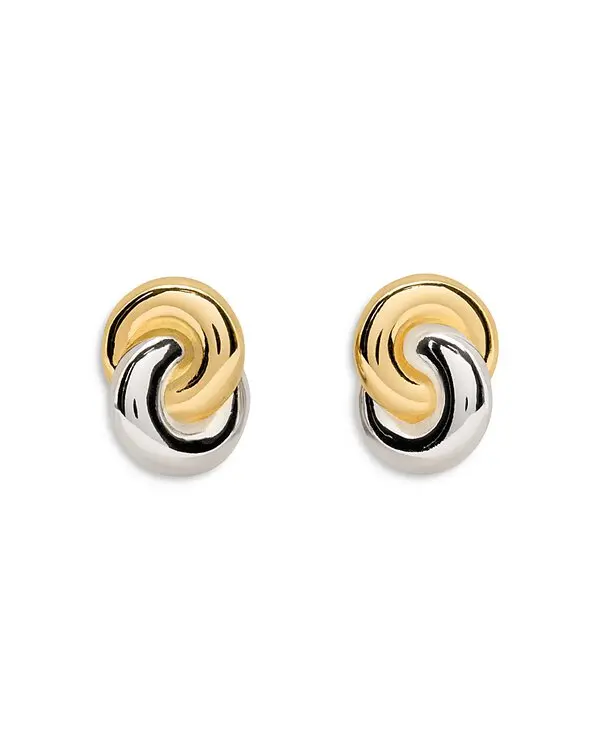 Kate Spade New York Interlock Polished Stud Earrings - Two Tone