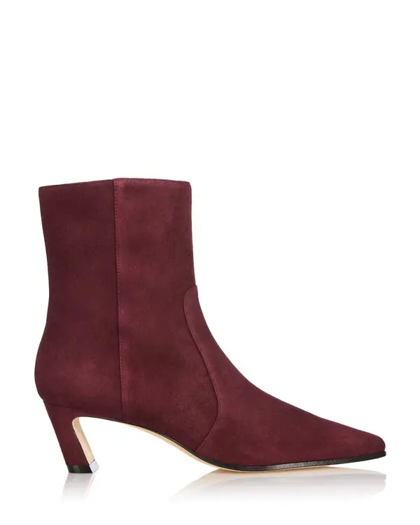 STUART WEITZMAN Stassi Zip Booties - Boysenberry
