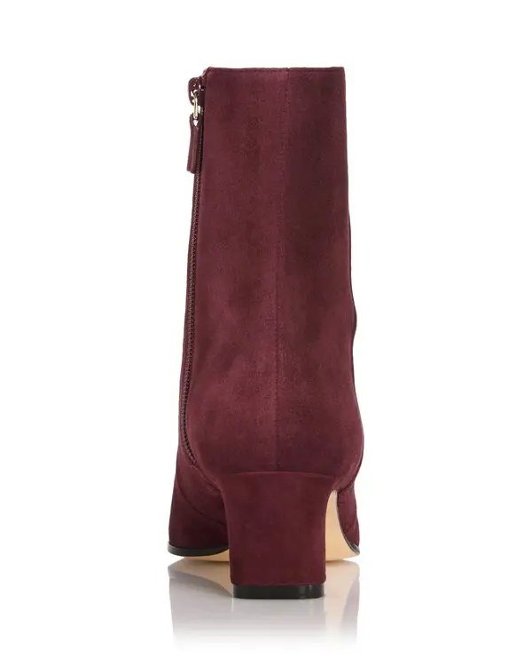 STUART WEITZMAN Stassi Zip Booties - Boysenberry