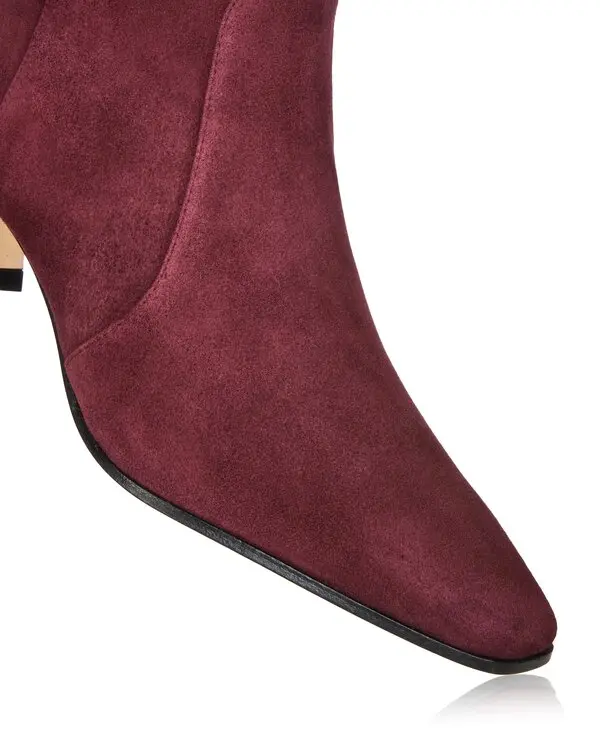 STUART WEITZMAN Stassi Zip Booties - Boysenberry