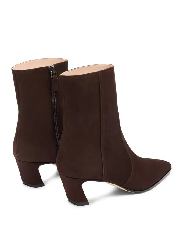 STUART WEITZMAN Stassi Suede Ankle Boots - Midnight Espresso