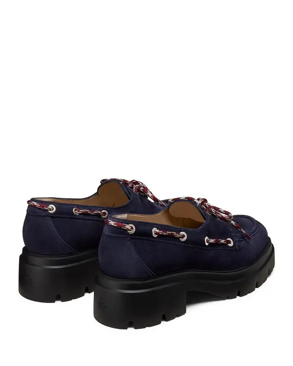 STUART WEITZMAN Hudson Suede Moccasins - Nice Blue