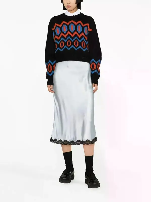 GANNI Patterned Organic-wool Jumper