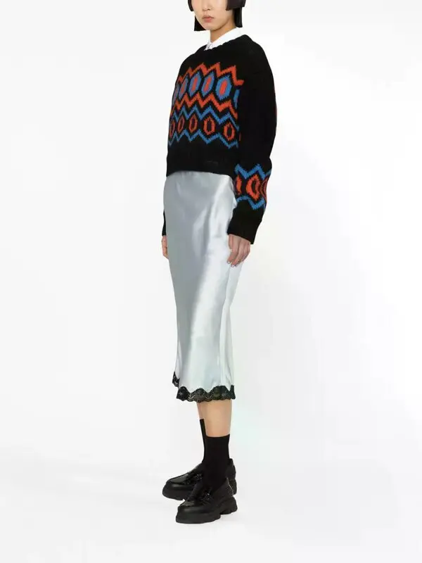 GANNI Patterned Organic-wool Jumper
