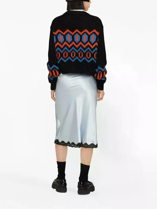 GANNI Patterned Organic-wool Jumper
