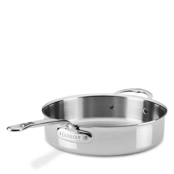 HESTAN Probond Luxe 3.5 Quart Professional Clad Stainless Steel Saute Pan With Lid
