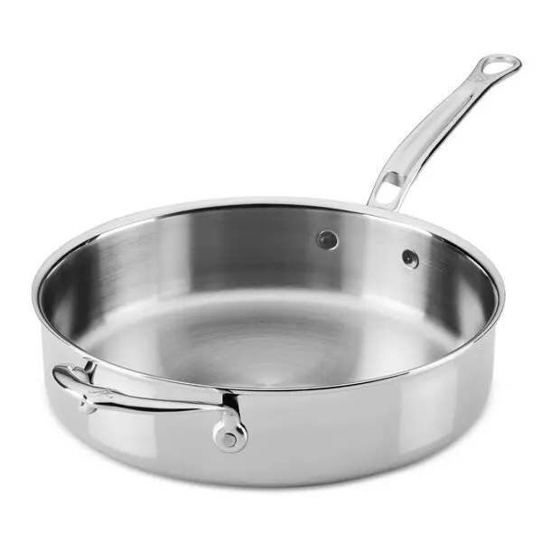 HESTAN Probond Luxe 3.5 Quart Professional Clad Stainless Steel Saute Pan With Lid