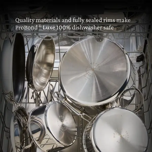 HESTAN Probond Luxe 14 Professional Clad Stainless Steel Wok With Dome Lid