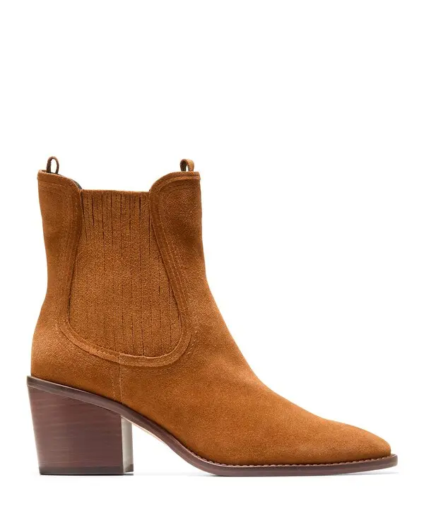 Cole Haan Janelle Chelsea Booties - Tobacco Suede