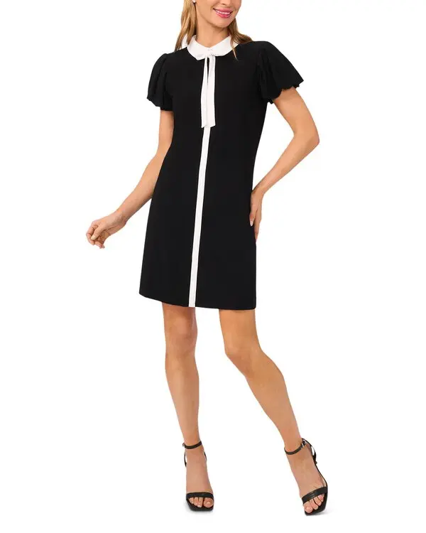 CECE DUPRAZ Tie Neck Puffed Sleeve Dress